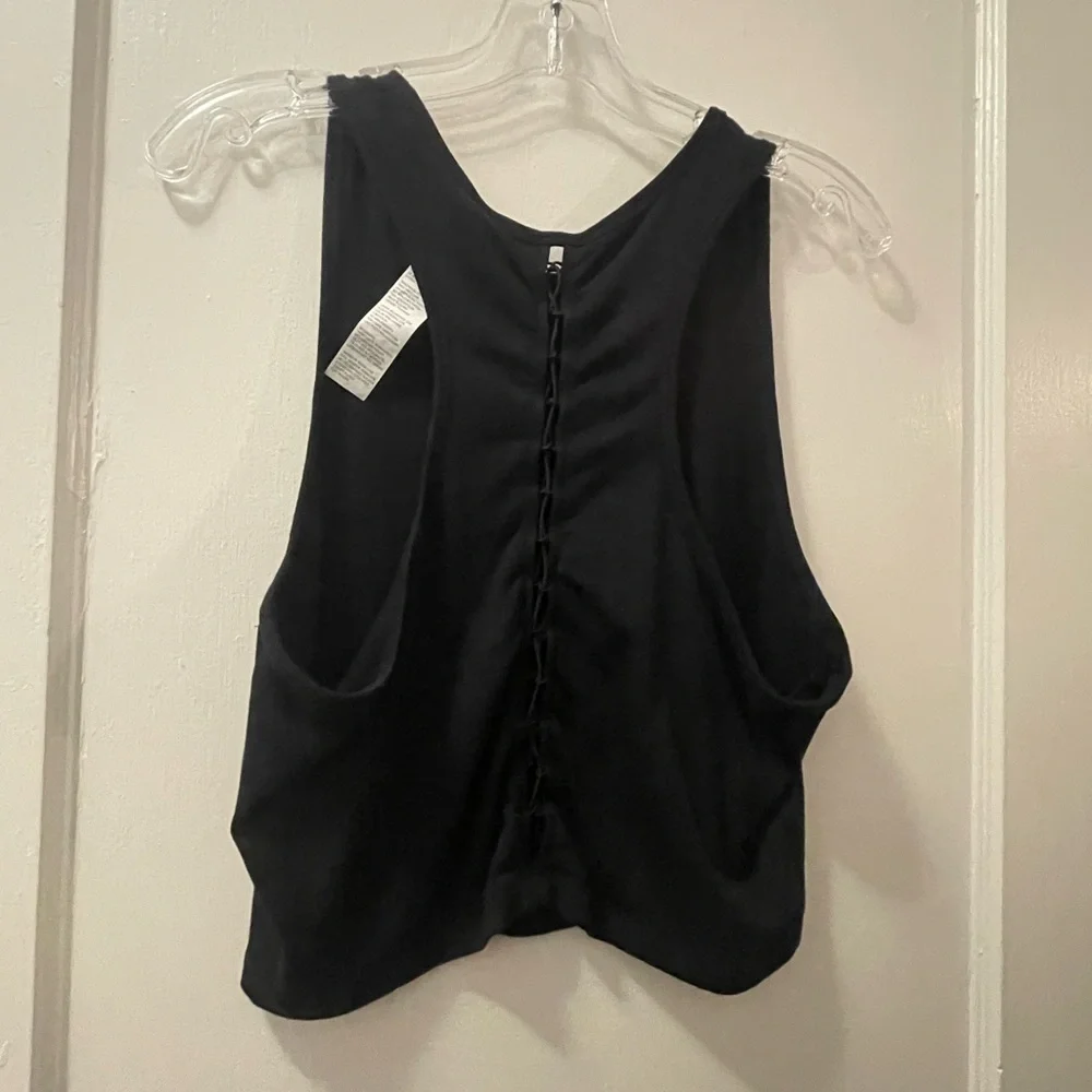 Fabletics | Tops | Fabletics Bree Lace Up Black Tank Top | Poshmark
